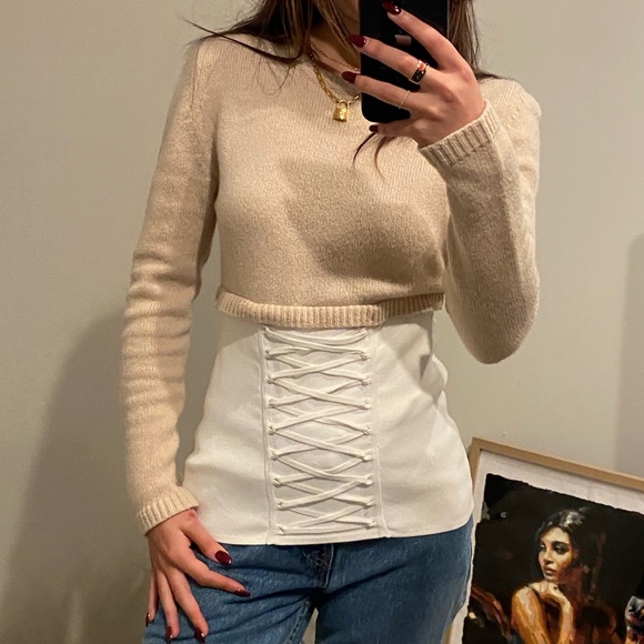 Sweaters | Corset Detail Sweater Unbranded | Poshmark
